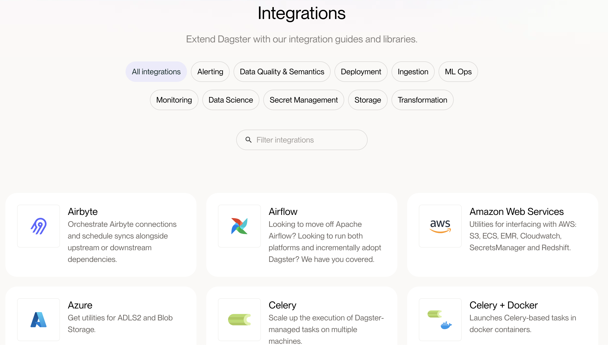 Dagster - Frameworks